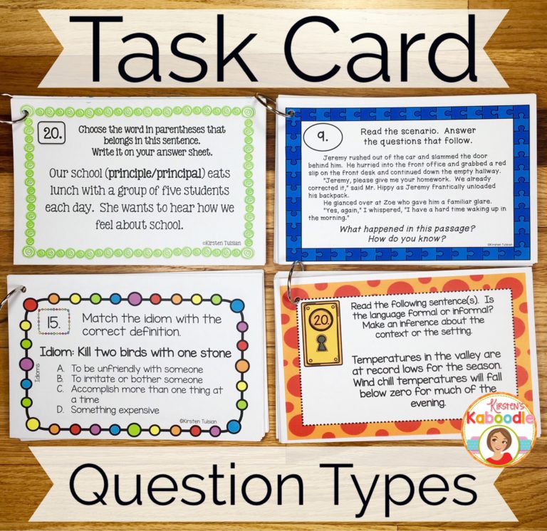 Why You Should Use Task Cards in Your Classroom • Kirsten's Kaboodle