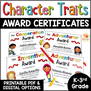 End of Year Character Traits Awards (for lower grades)