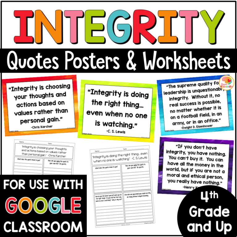 Integrity Quotes Posters and Printables