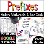 Prefixes Posters, Task Cards, and Printables