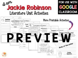 I am Jackie Robinson by Brad Meltzer Literature Activities