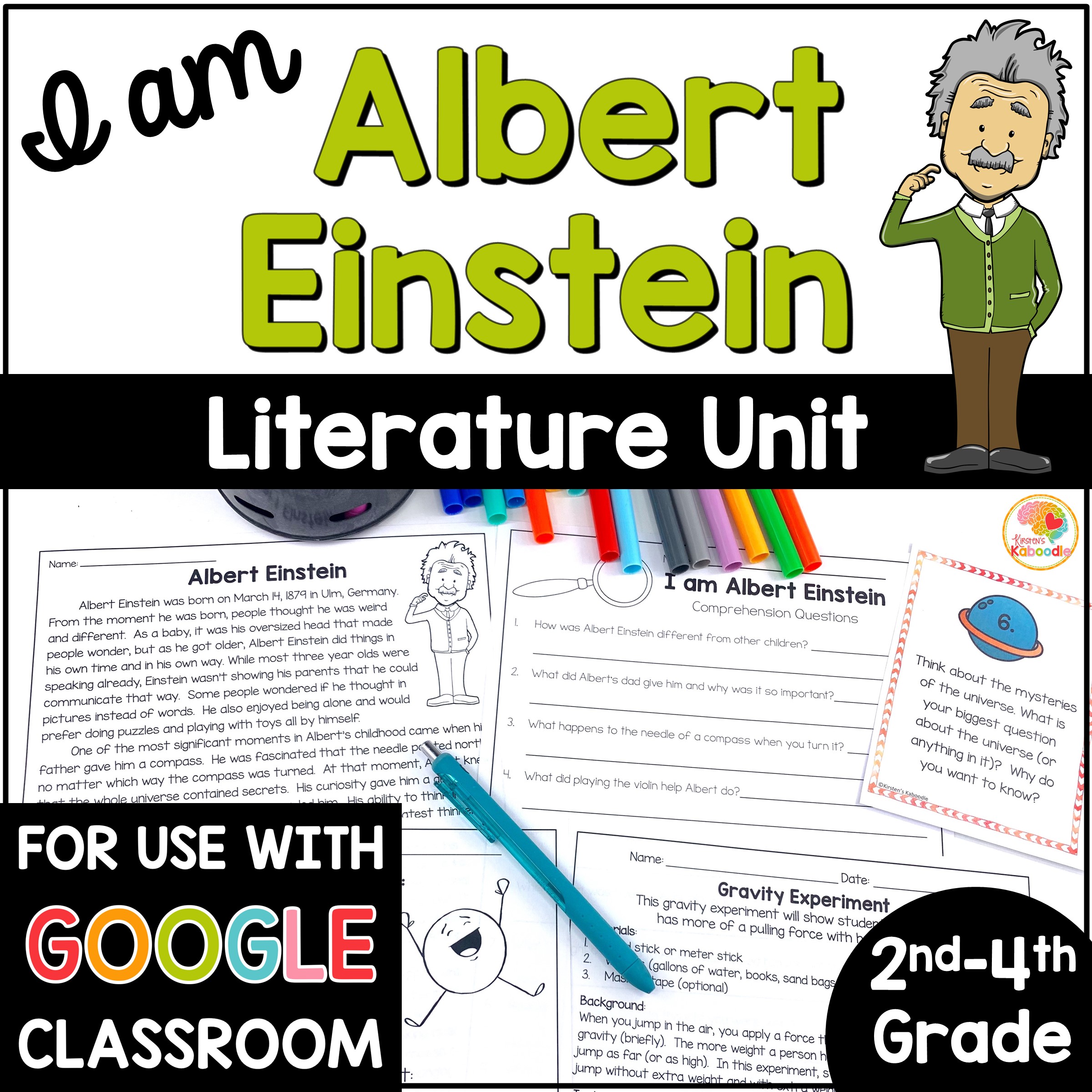 I am Albert Einstein by Brad Meltzer Literature Activities