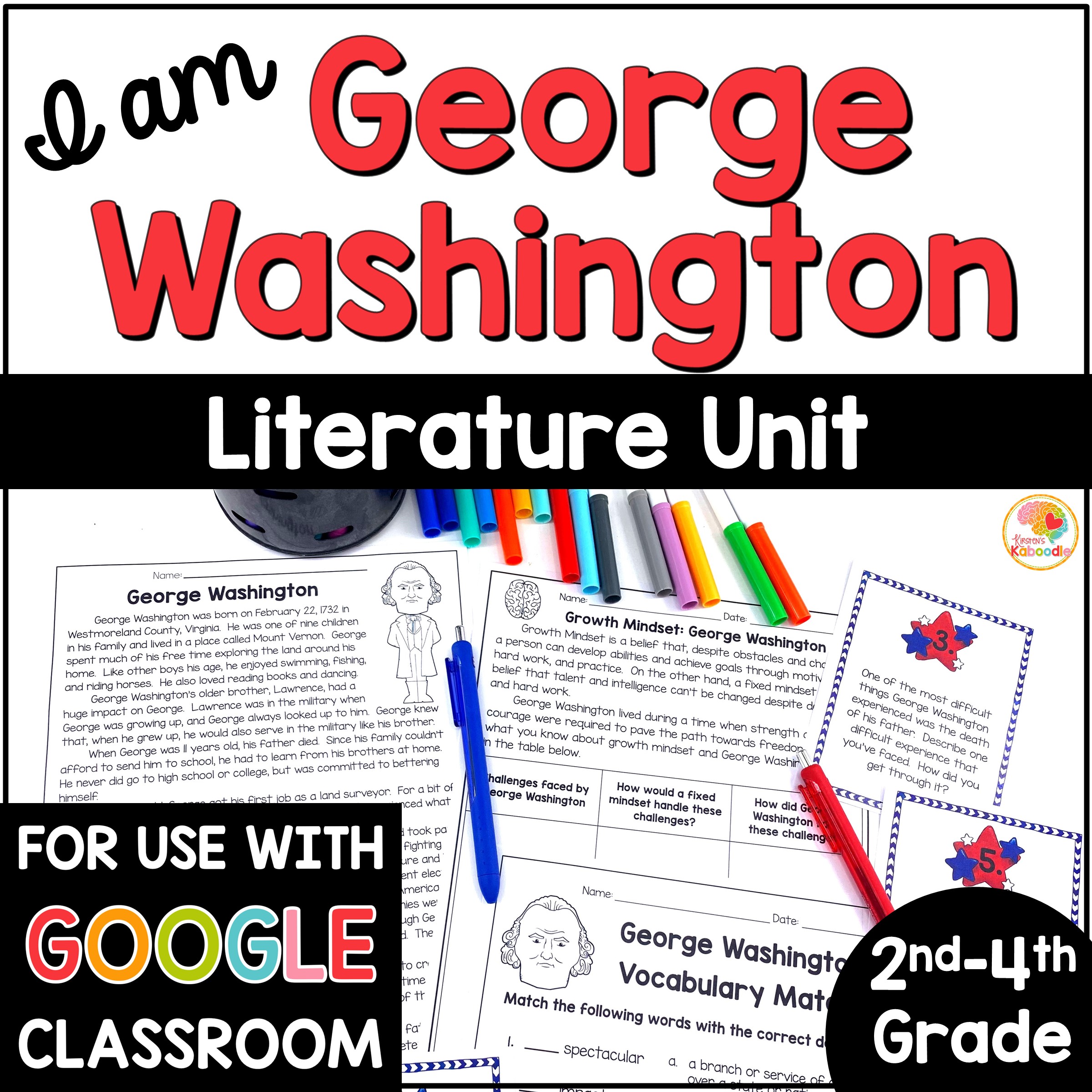 I am George Washington by Brad Meltzer Literature Activities
