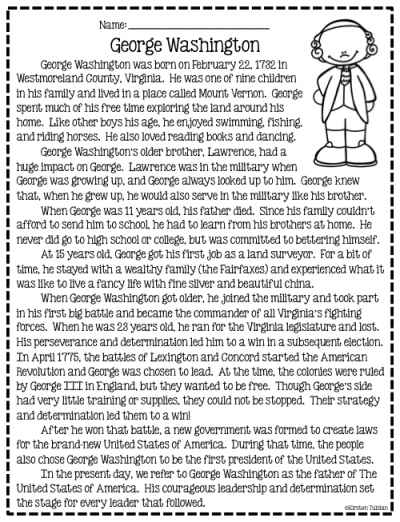 I am George Washington by Brad Meltzer Literature Activities