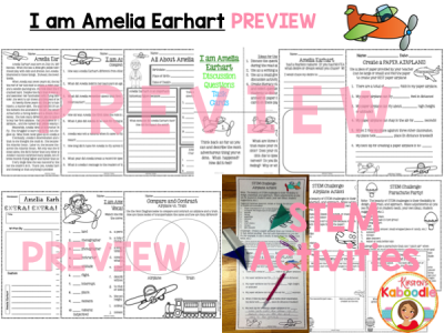 I am Amelia Earhart by Brad Meltzer Literature Activities