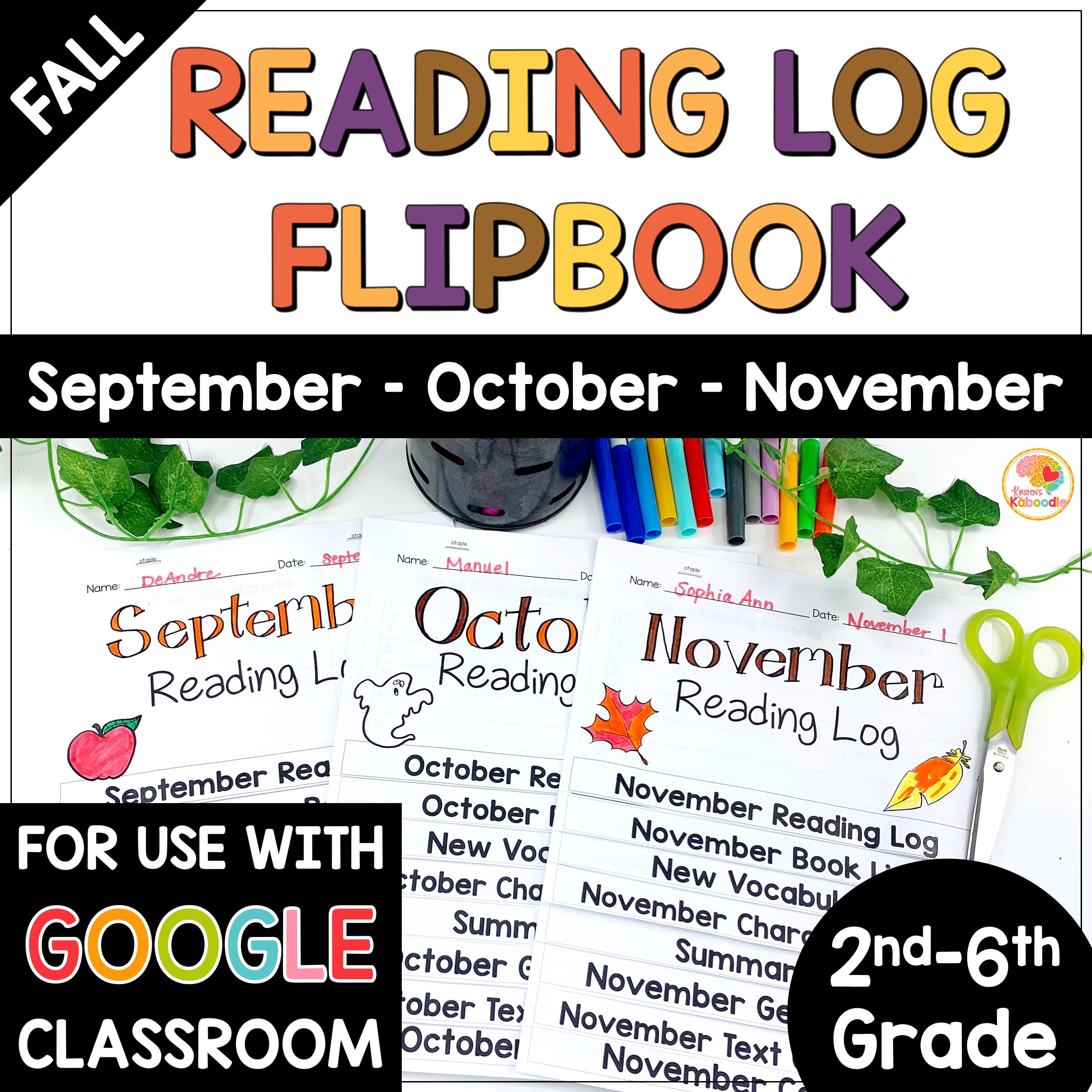 Reading Logs - Fall Flip Books