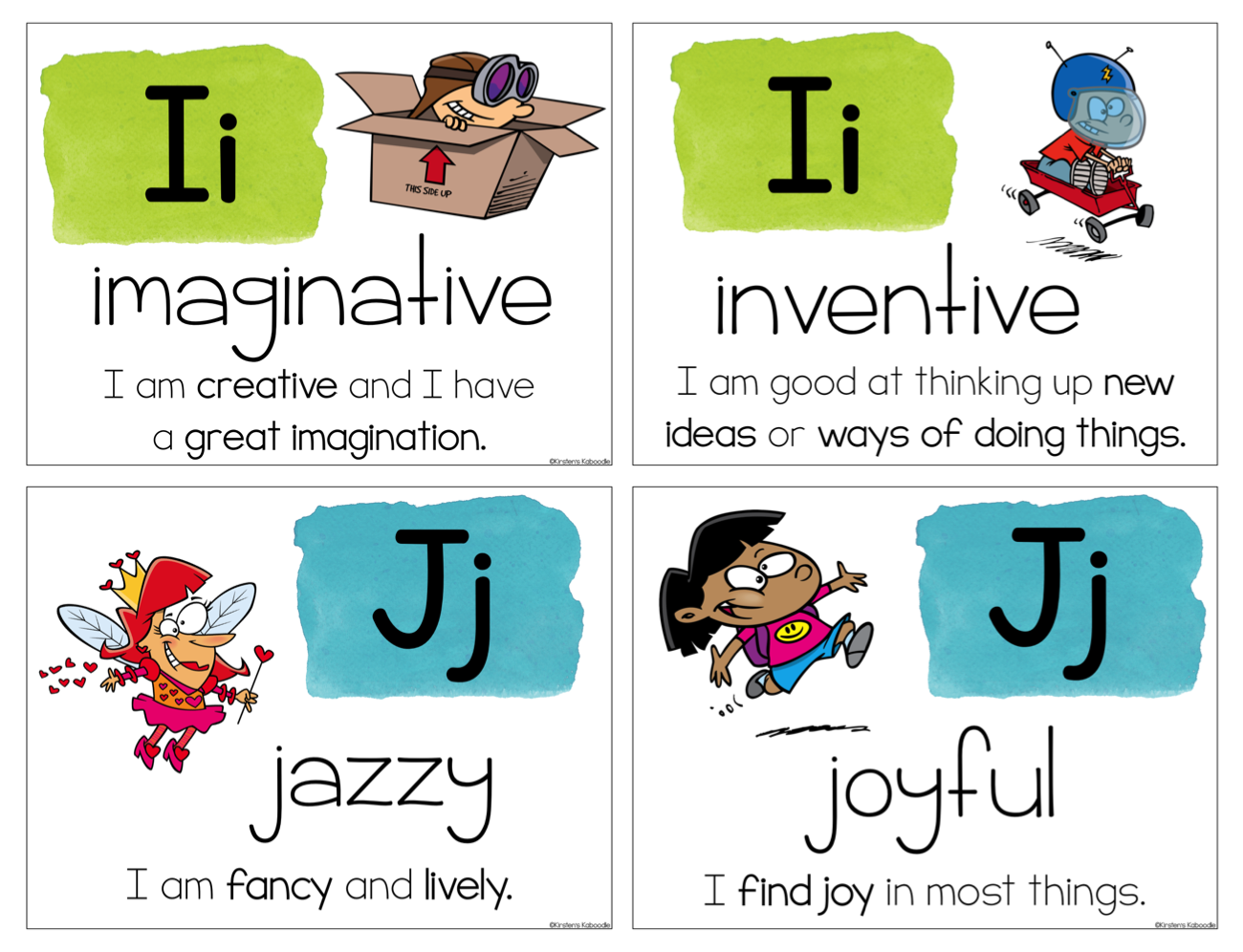 Character Traits Posters - The ABCs of Character Traits