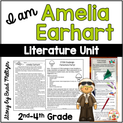 I am Amelia Earhart by Brad Meltzer Literature Activities