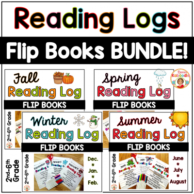 Reading Log Flip Books BUNDLE for the Full Year • Kirsten's Kaboodle