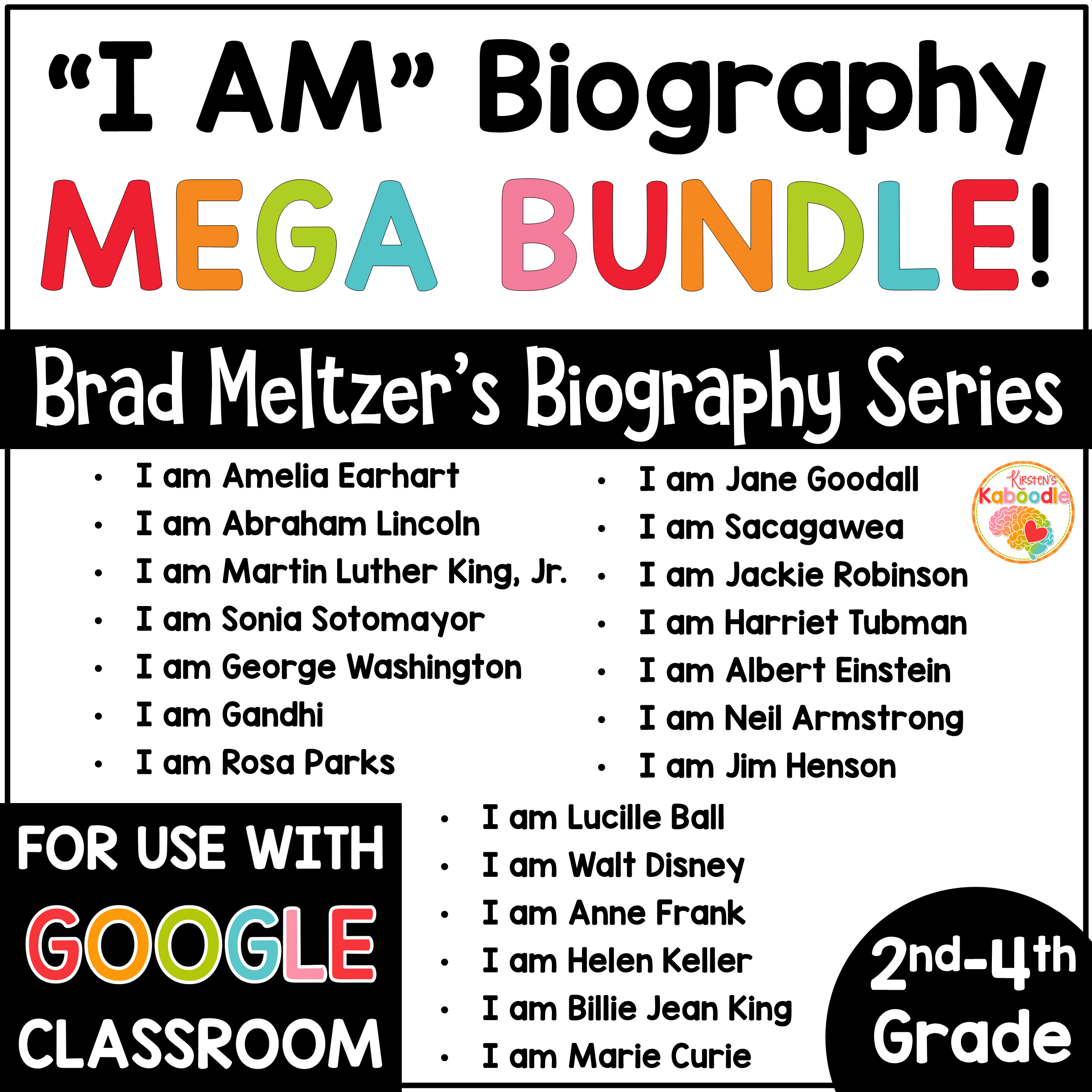 Brad Meltzer's Ordinary People Change the World Activities BUNDLE ...