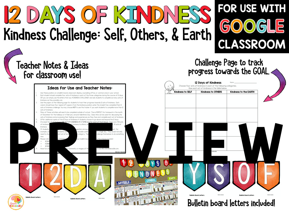 12 Days of Kindness Activities: Kindness Challenge with Digital Option ...