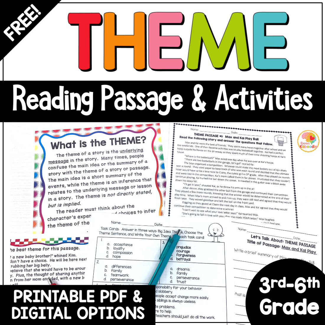 Free Theme Activities • Kirsten's Kaboodle