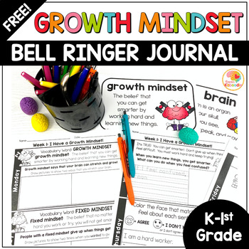 Free Growth Mindset Bell Ringer Warm Ups K-1st • Kirsten's Kaboodle