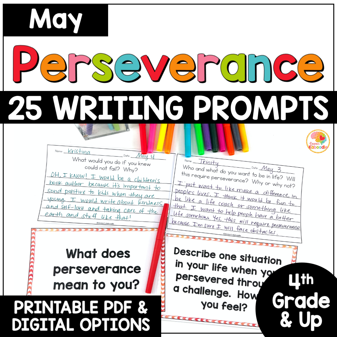 Perseverance Writing Prompts for Upper Elementary Students