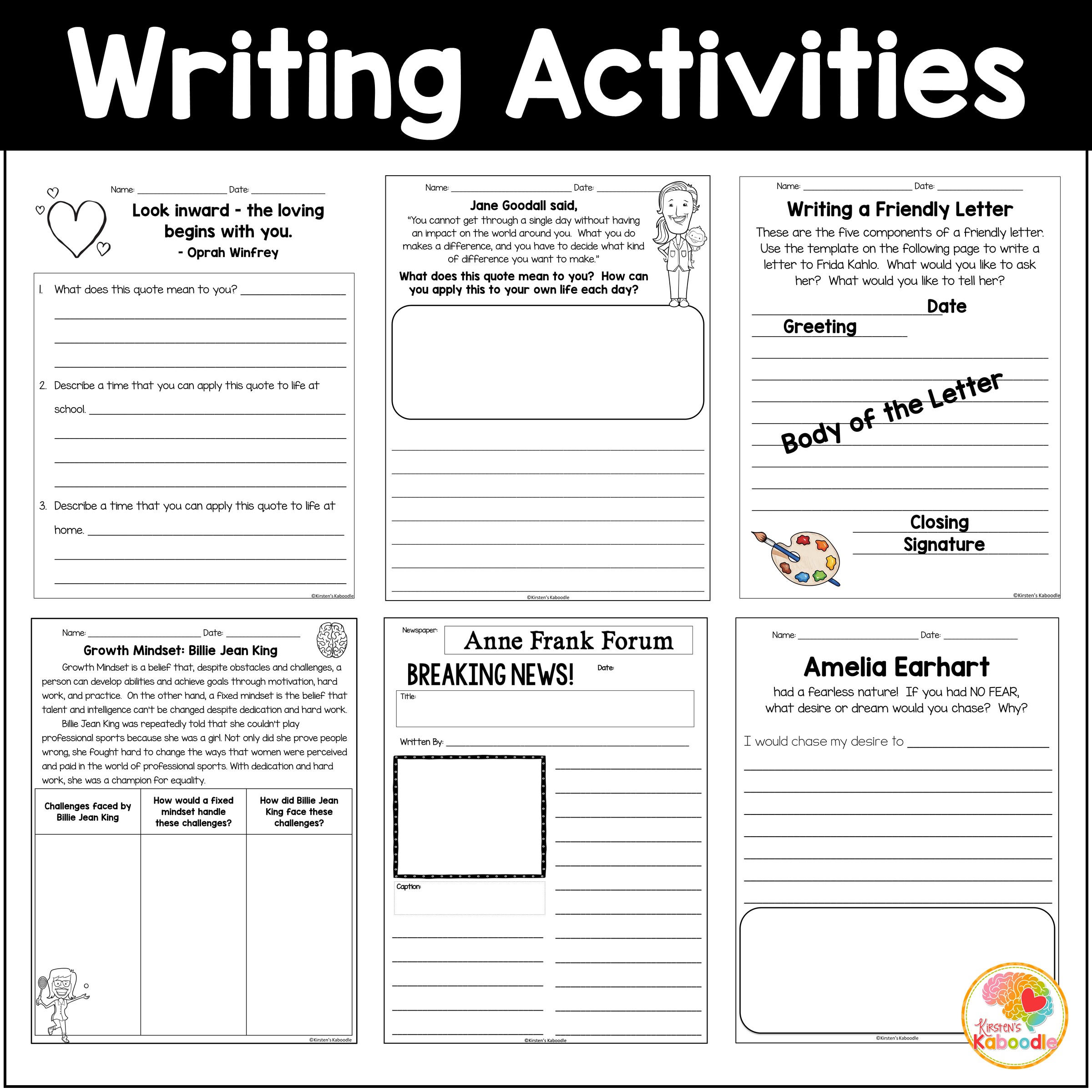 Women's History Month Research Activities | Brad Meltzer "I AM ...