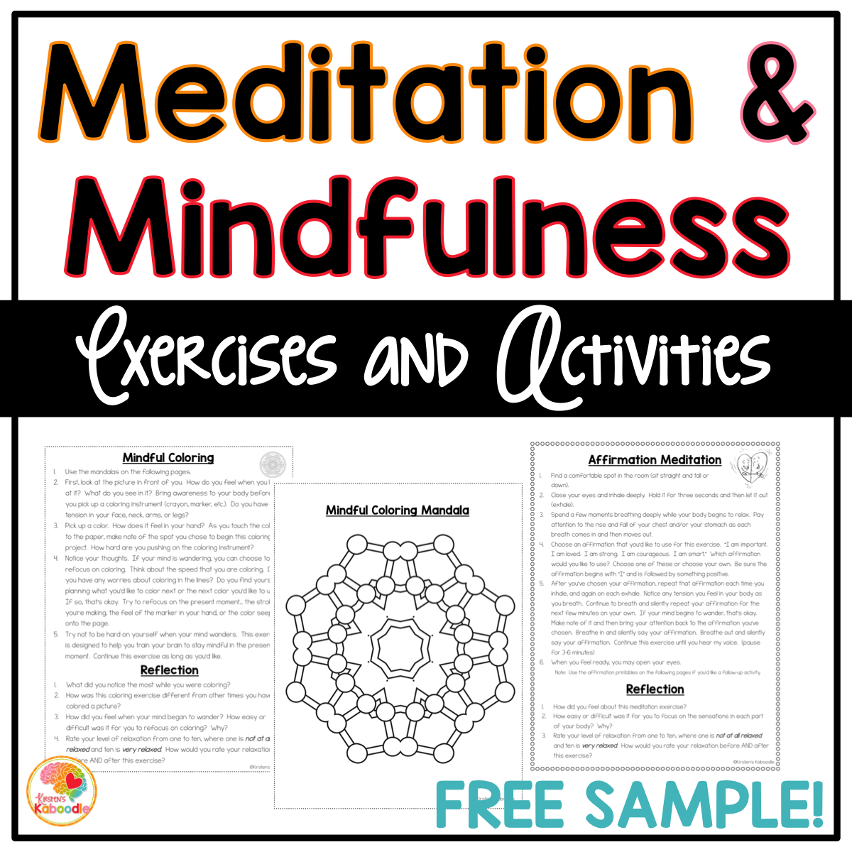 Free Meditation and Mindfulness Activities • Kirsten's Kaboodle